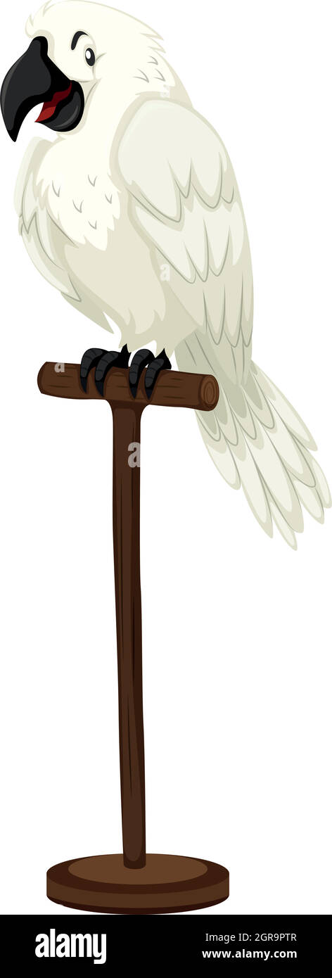 Parrot on stick Stock Vector Images - Alamy