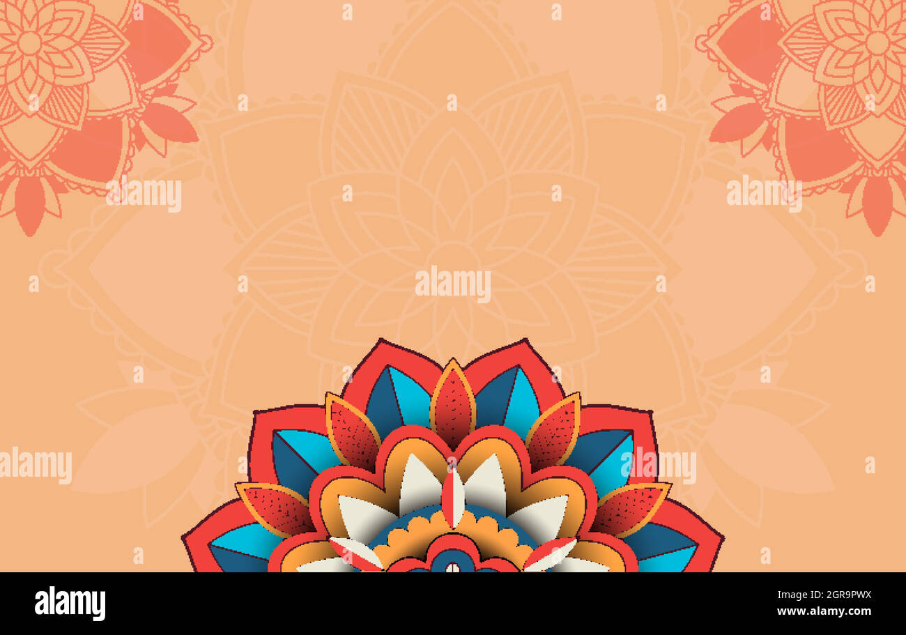 Background template with mandala pattern design Stock Vector Image ...