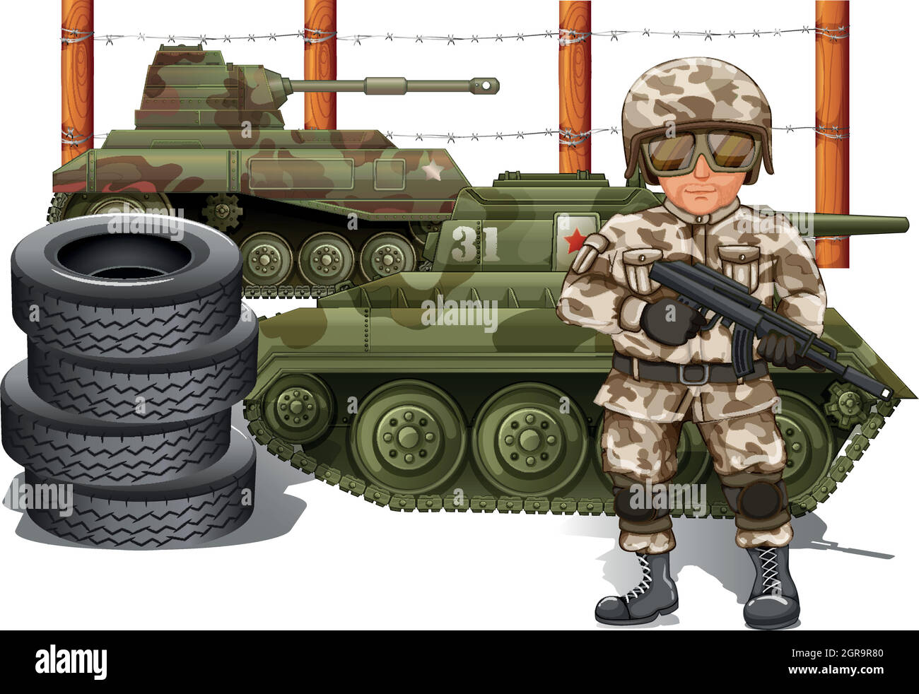 Military gun soldier Stock Vector Images - Alamy