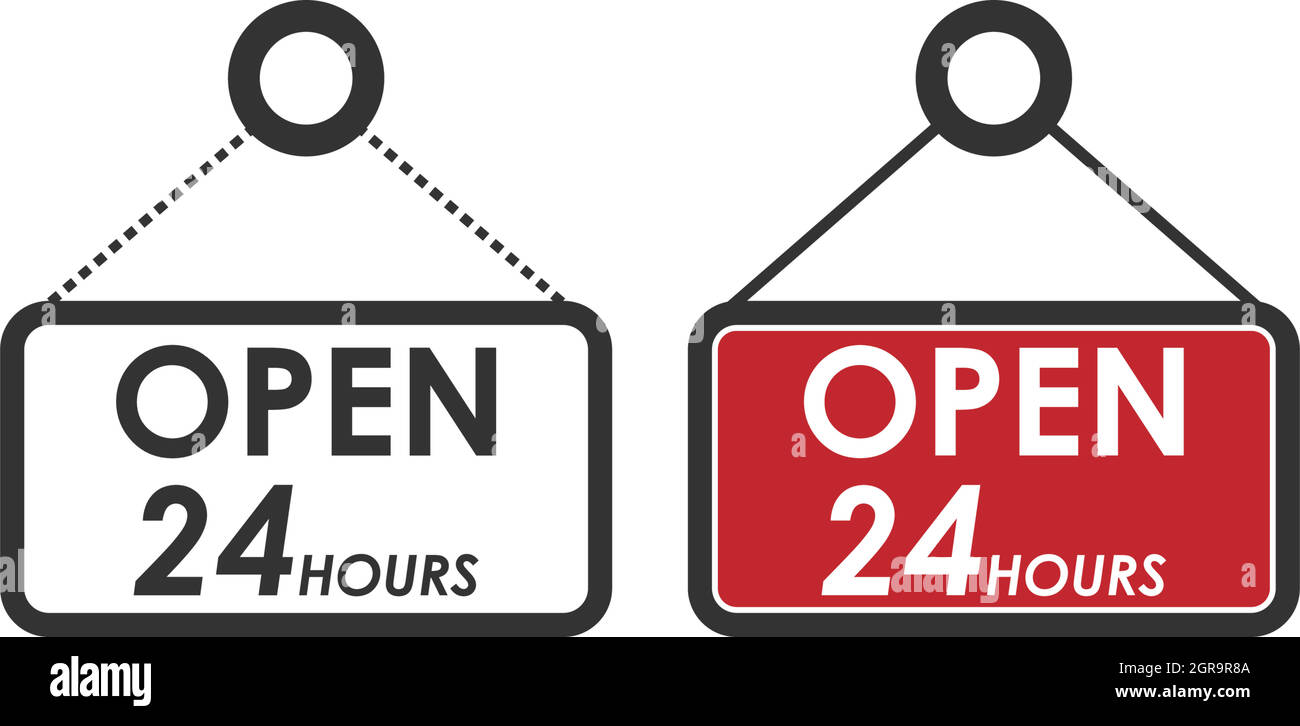 24 Hour icon logo vector illustration design Stock Vector Image & Art ...