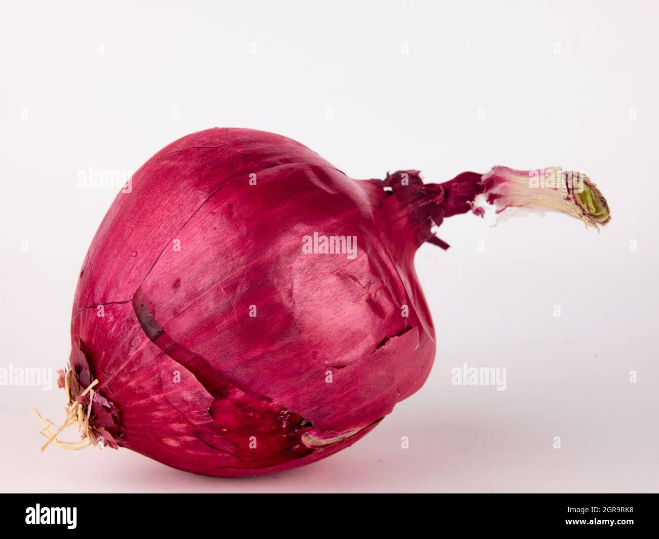 Red onion bulb isolated on a white background Stock Photo - Alamy