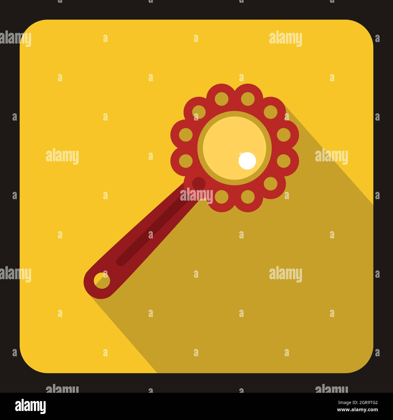 Baby rattle icon, flat style Stock Vector Image & Art - Alamy