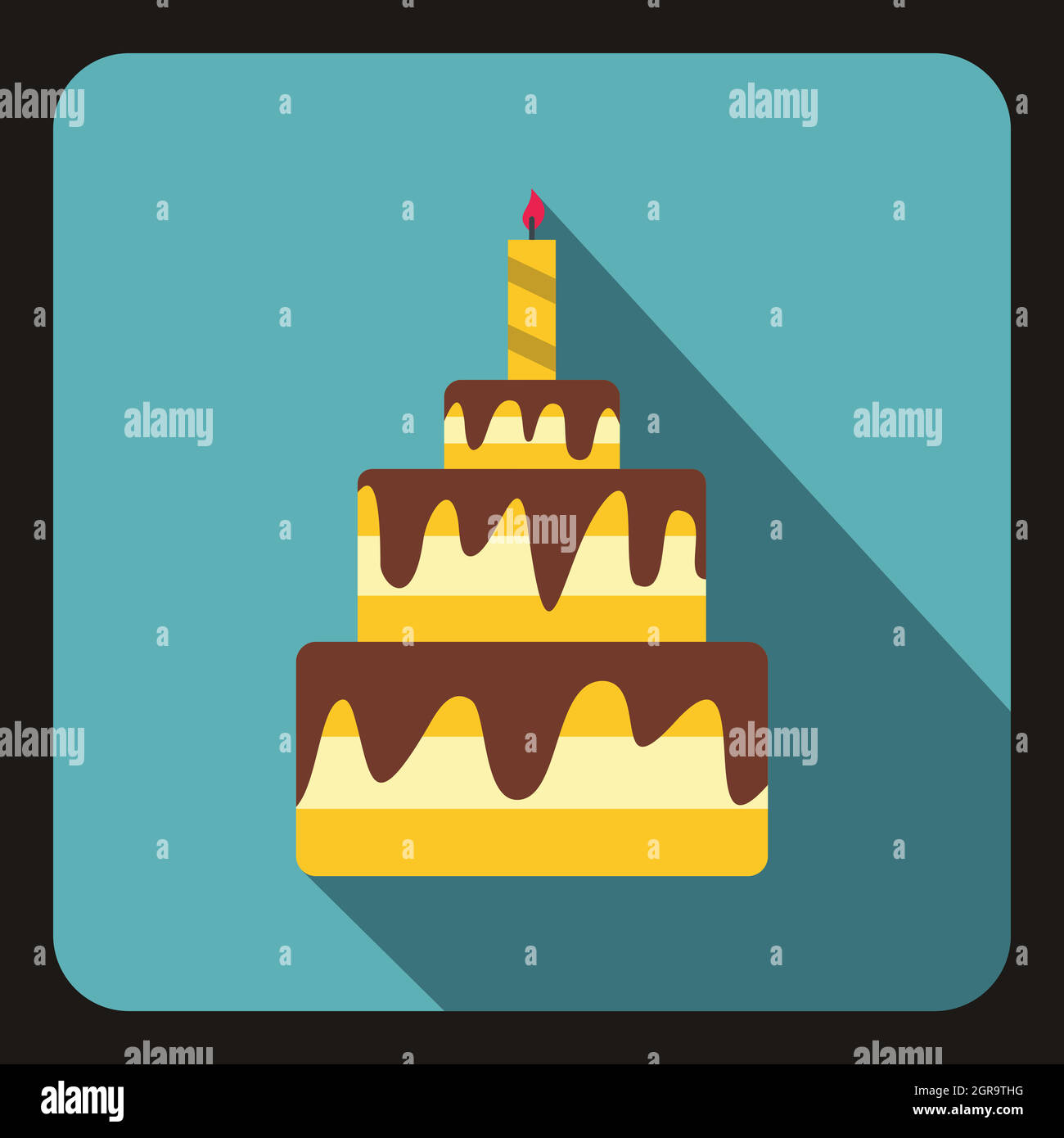 Birthday cake colorful greeting Stock Vector Images - Alamy