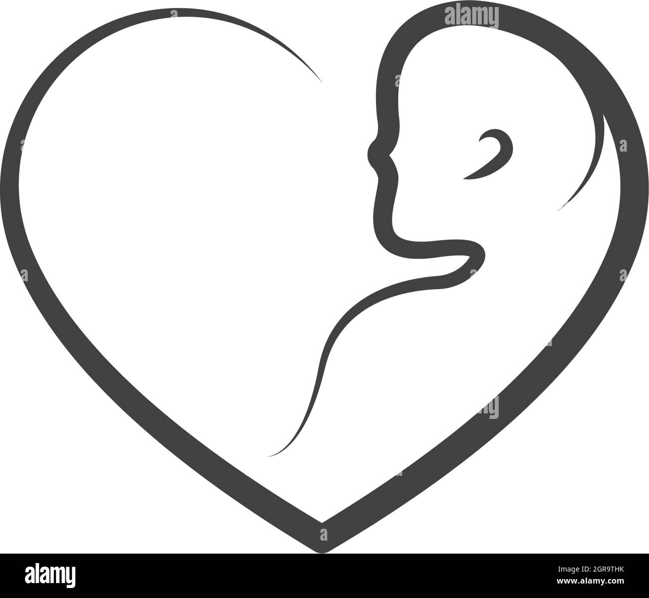 Design vector heart Black and White Stock Photos & Images - Alamy