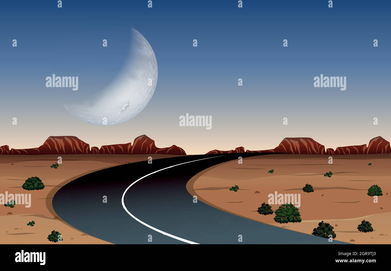 Road markers or reflectors at night Stock Vector Images - Alamy