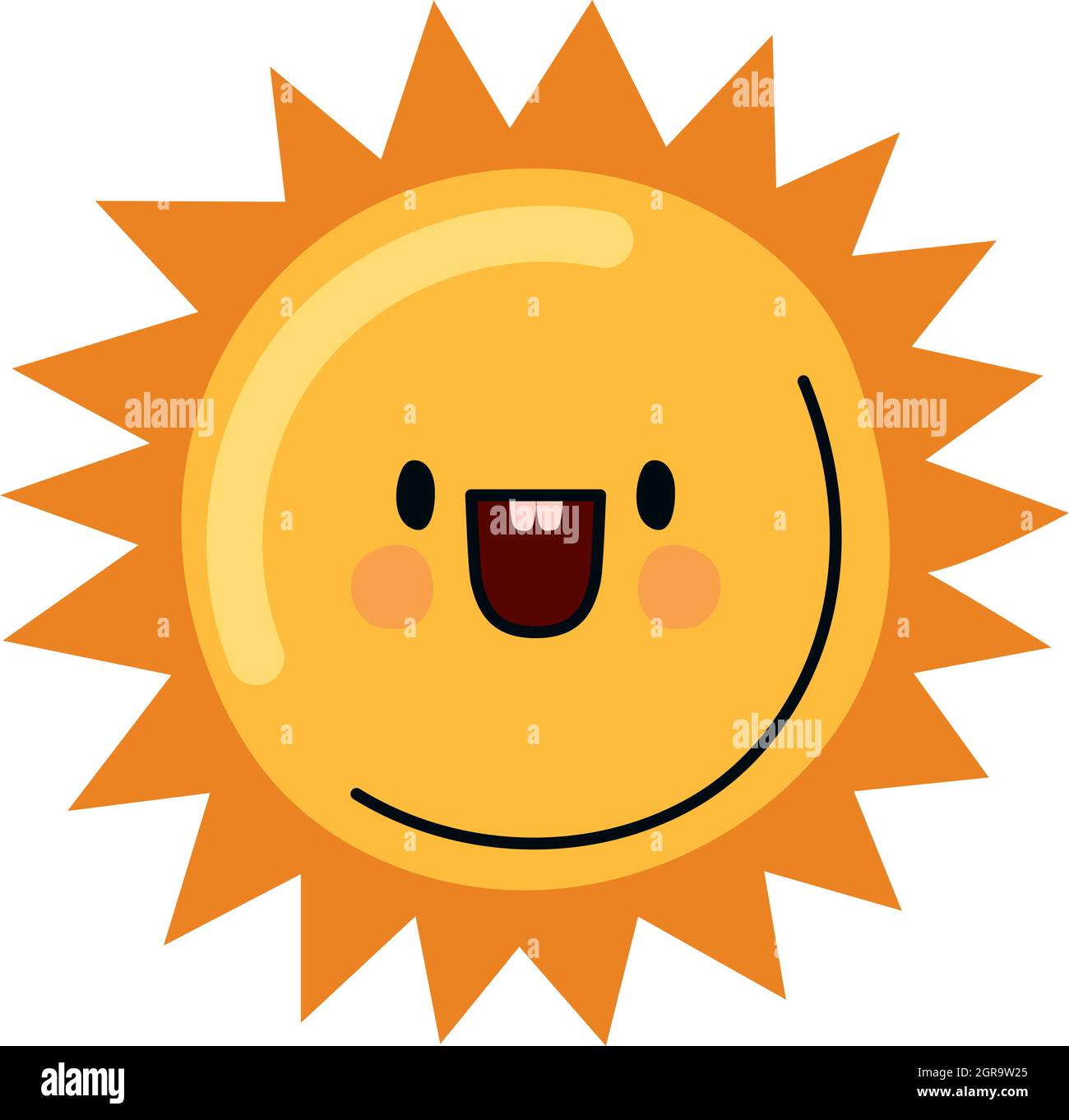 happy yellow sun Stock Vector Image & Art - Alamy