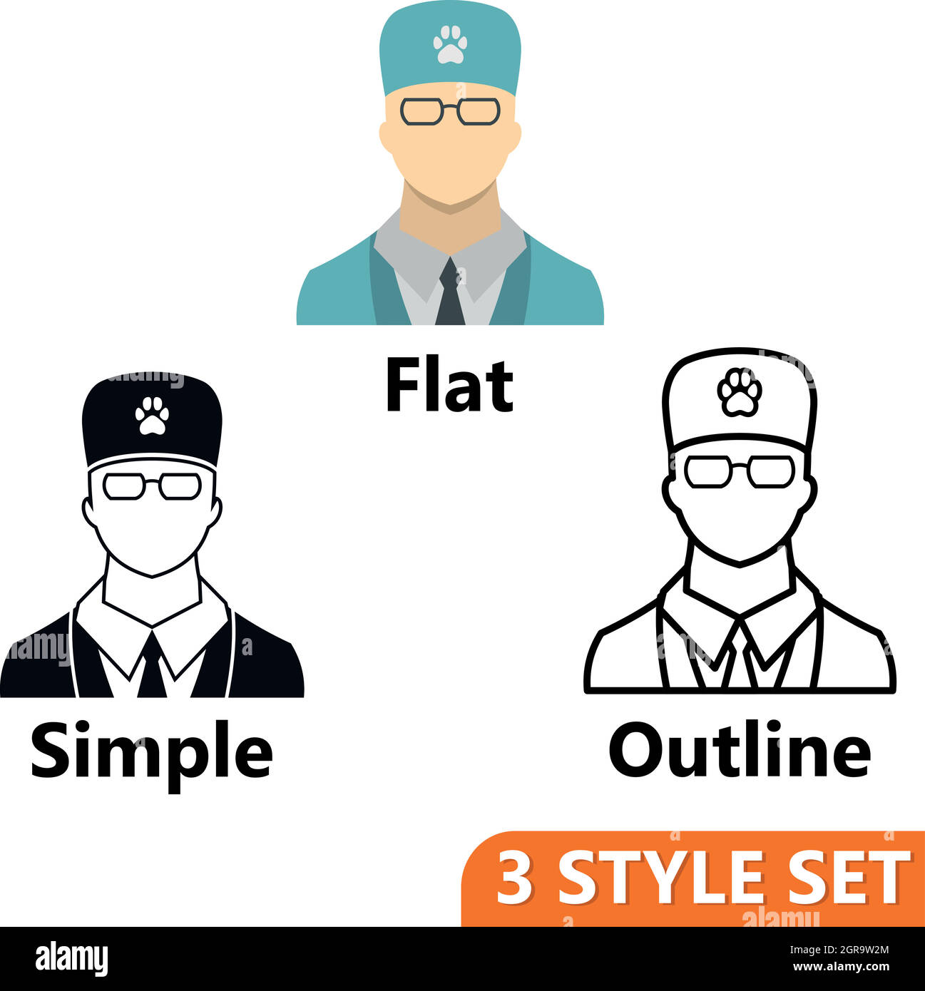 Veterinarian icons set Stock Vector Image & Art - Alamy