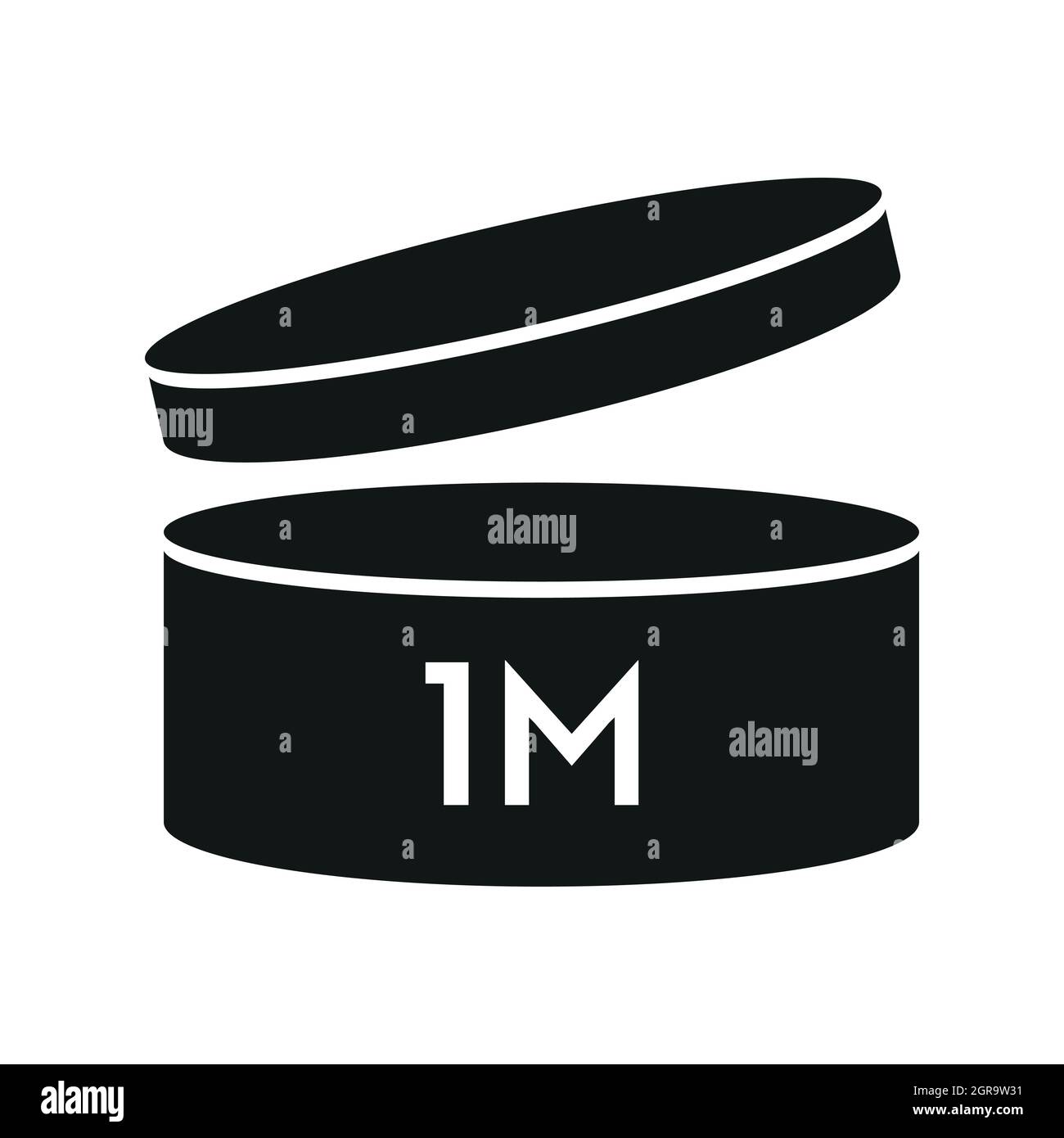 PAO vector icon 1 month. Period after opening symbols. Can with open ...