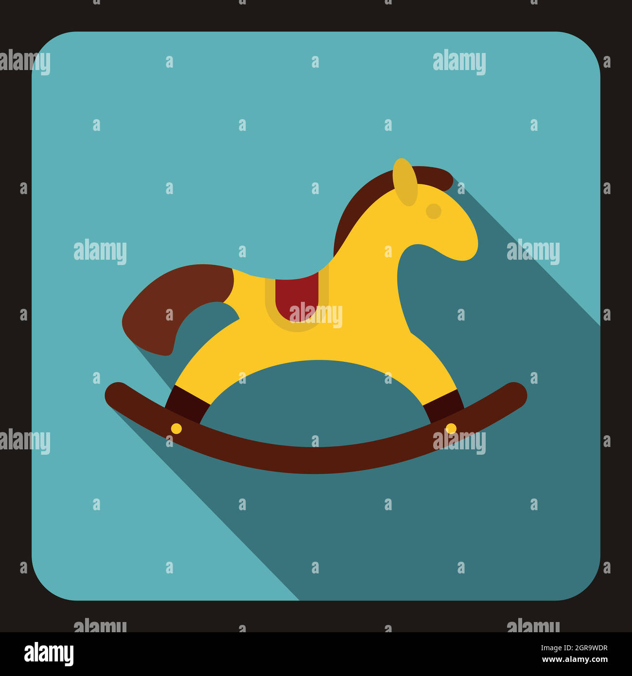 Rocking horse icon, flat style Stock Vector Image & Art - Alamy