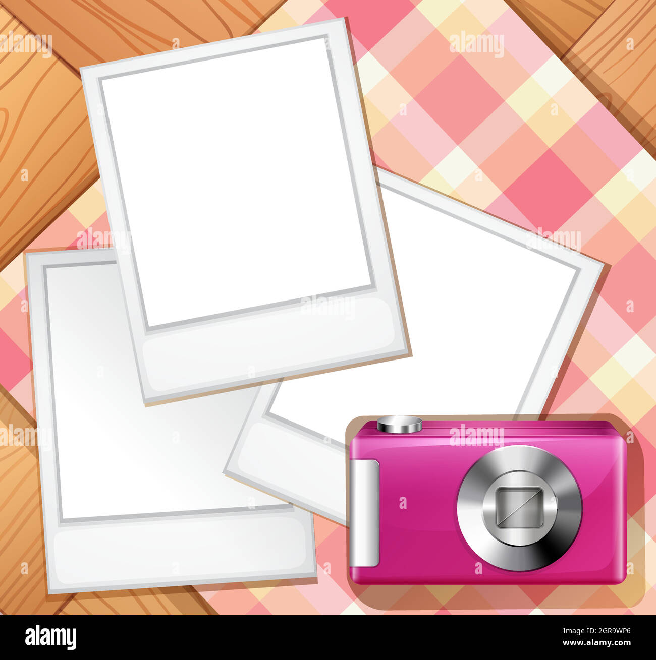 Blank white photo frames Stock Vector Images - Alamy