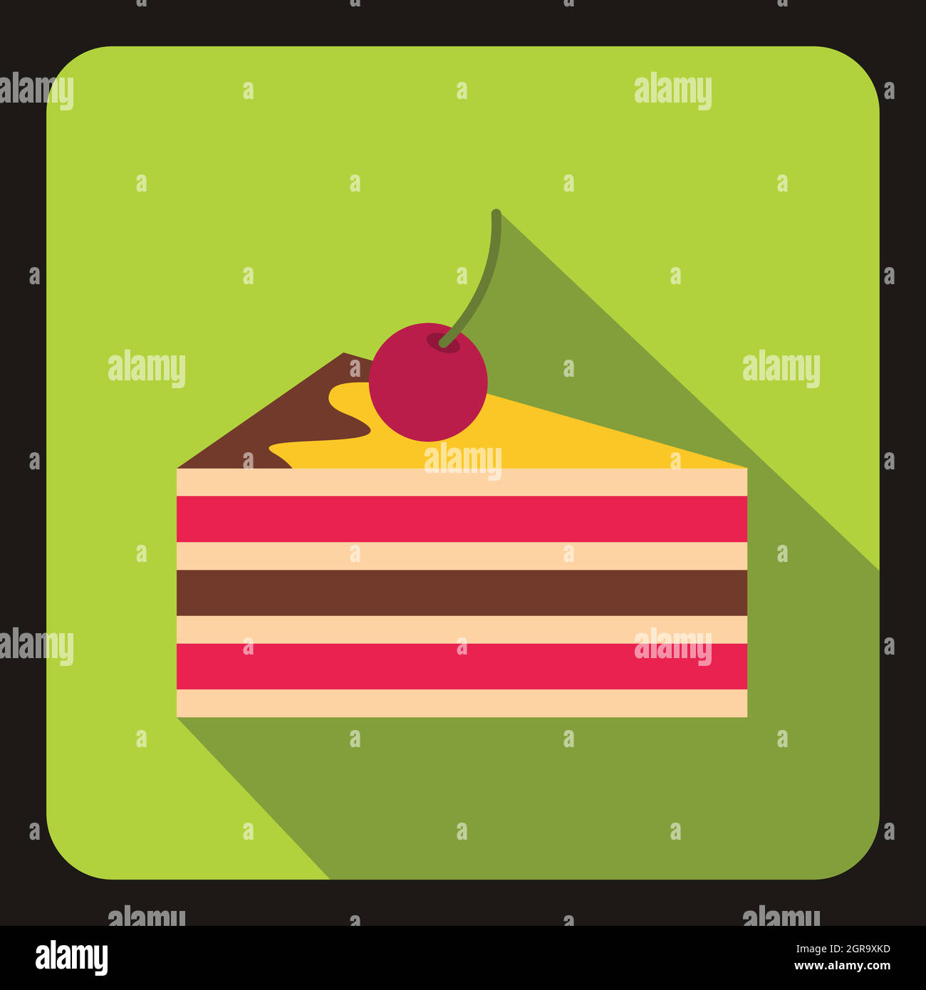 Birthday cake icon flat Stock Vector Images - Alamy