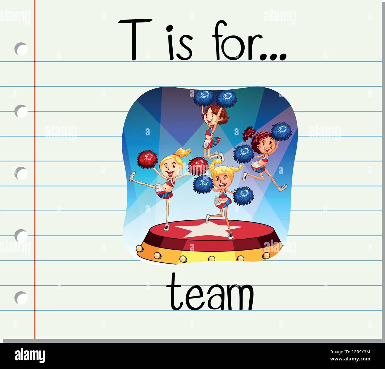 Flashcard letter T is for team Stock Vector Image & Art - Alamy