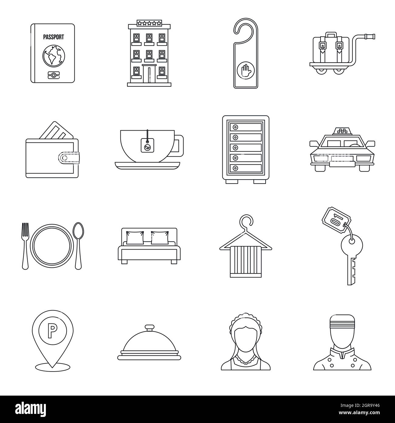 Suitcase in hotel room Cut Out Stock Images & Pictures - Alamy