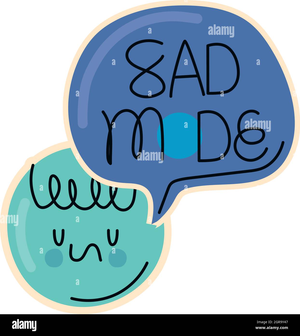 sad mode patch Stock Vector Image & Art - Alamy