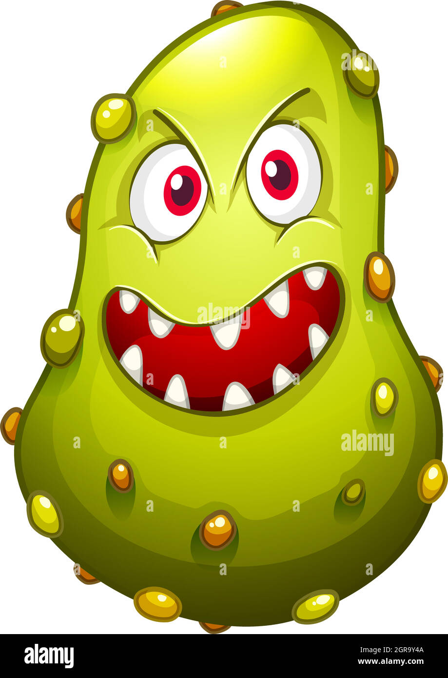 Bacteria with monster face Stock Vector Image & Art - Alamy