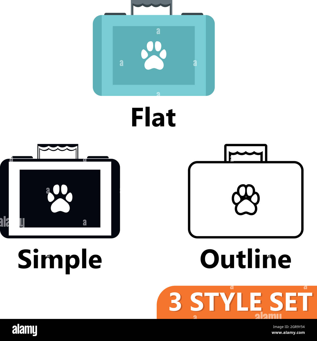 Plastic suitcase flat icon Stock Vector Images - Alamy