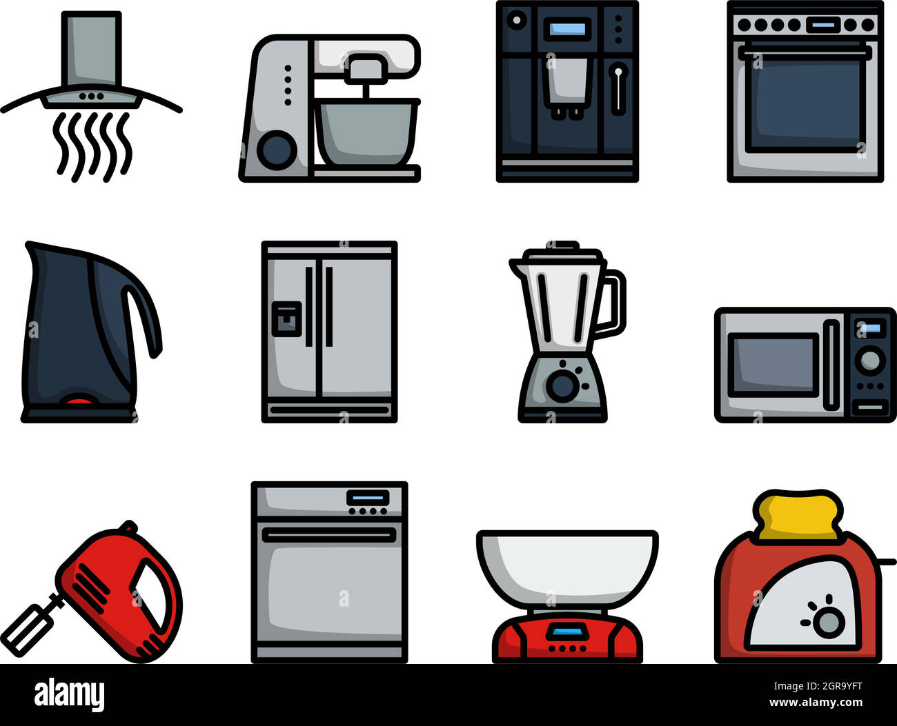 Kitchen Icon Set Stock Vector Image & Art - Alamy