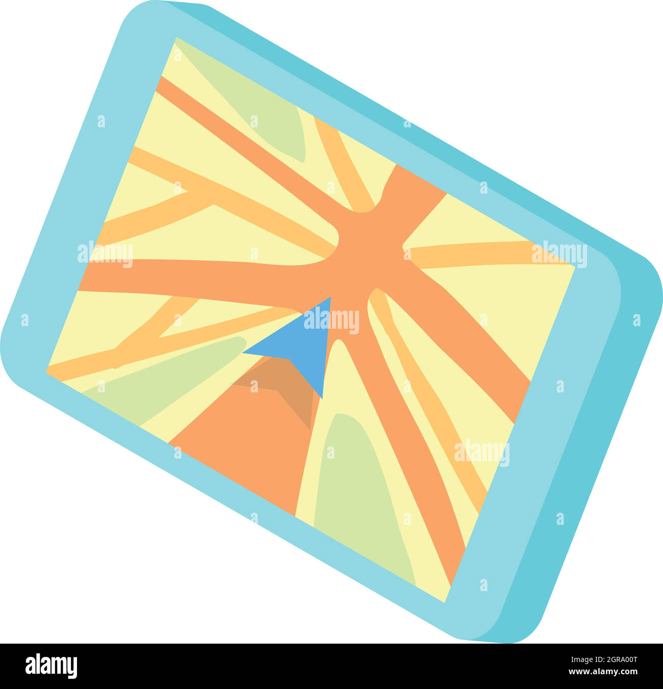 Map on tablet icon, cartoon style Stock Vector Image & Art - Alamy