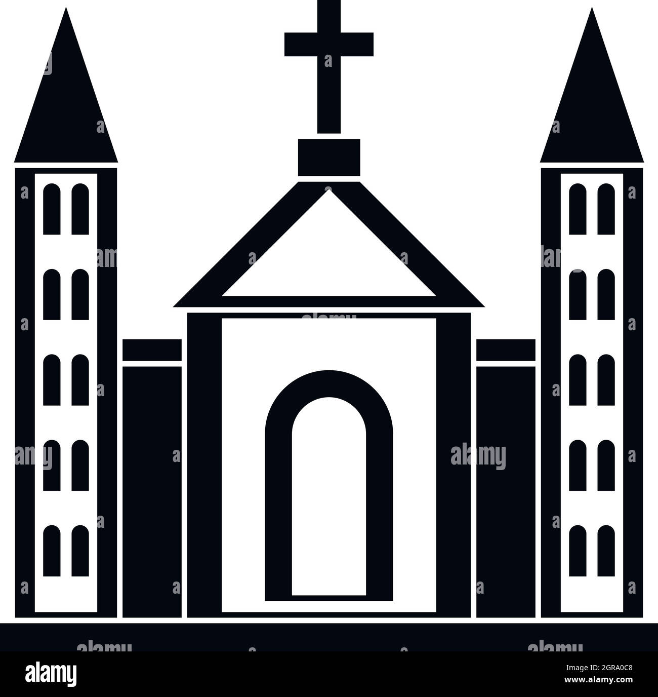 Church building icon black hi-res stock photography and images - Alamy