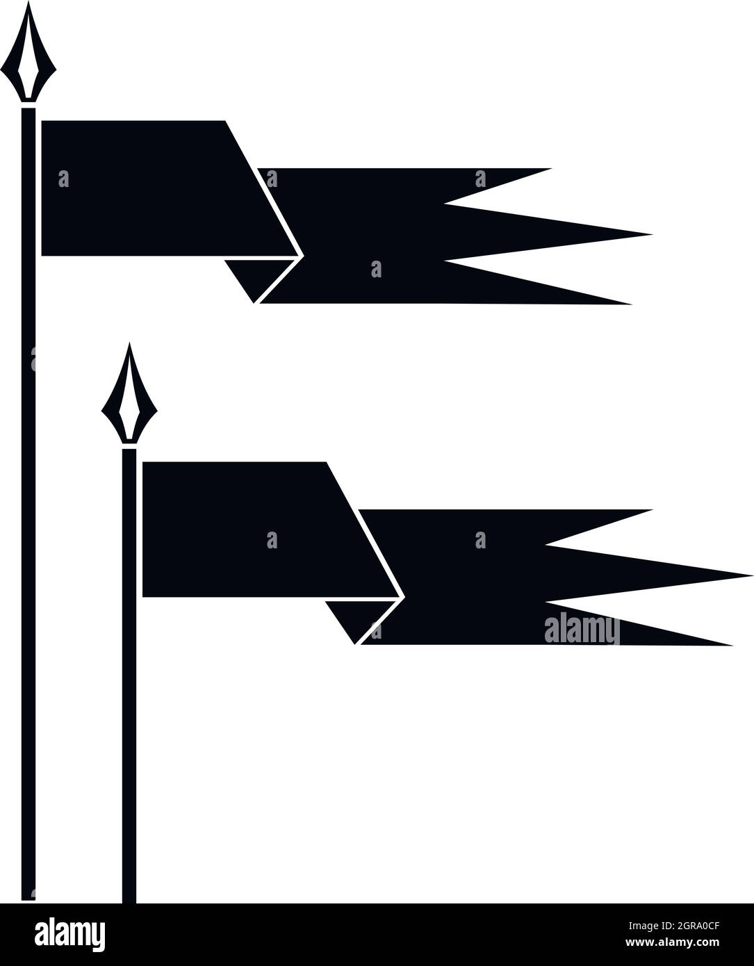 Ancient battle flags icon, simple style Stock Vector Image & Art - Alamy