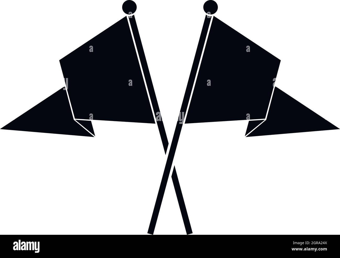 Two flags icon, simple style Stock Vector Image & Art - Alamy