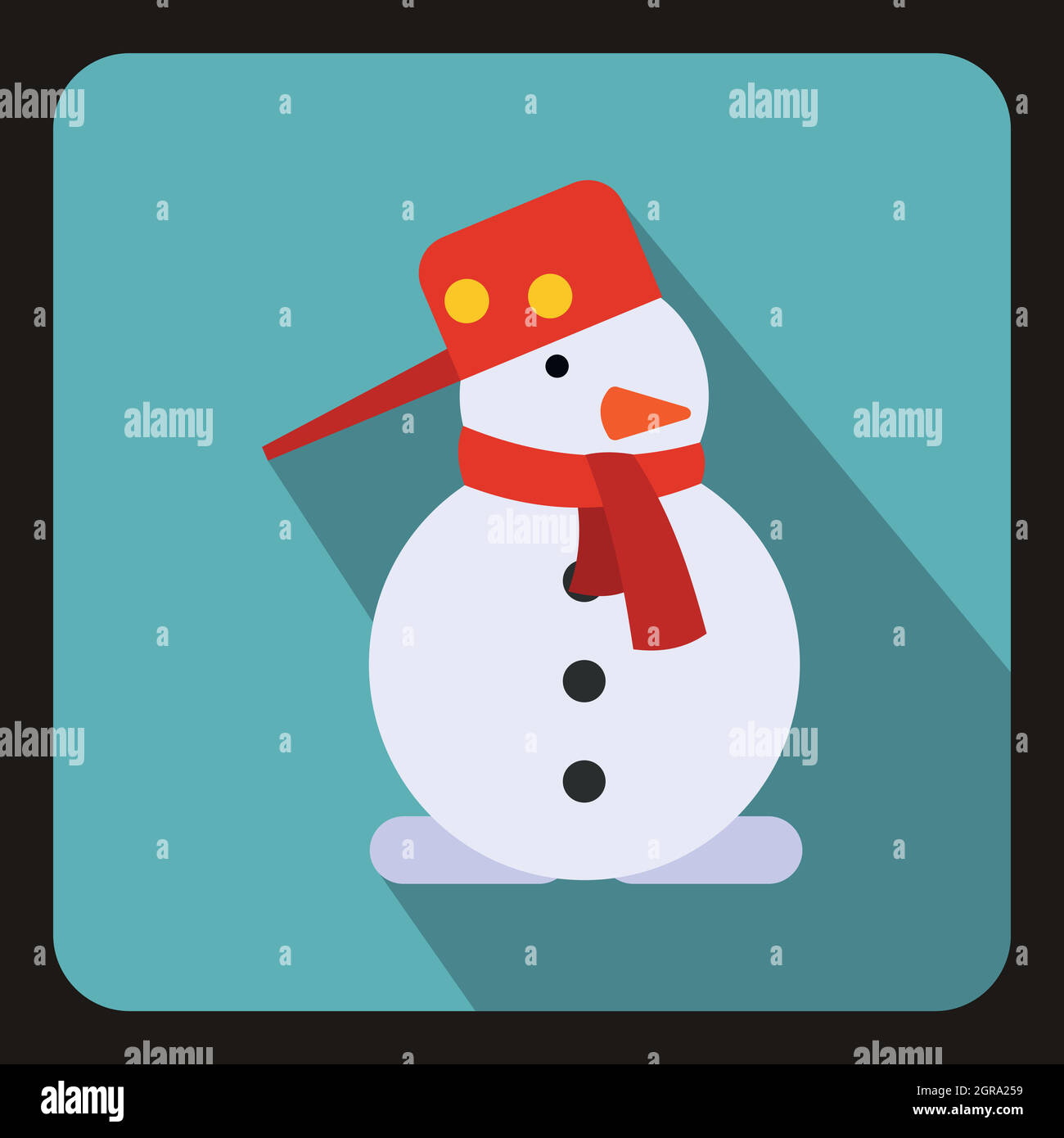 Snowman icon, flat style Stock Vector Image & Art - Alamy