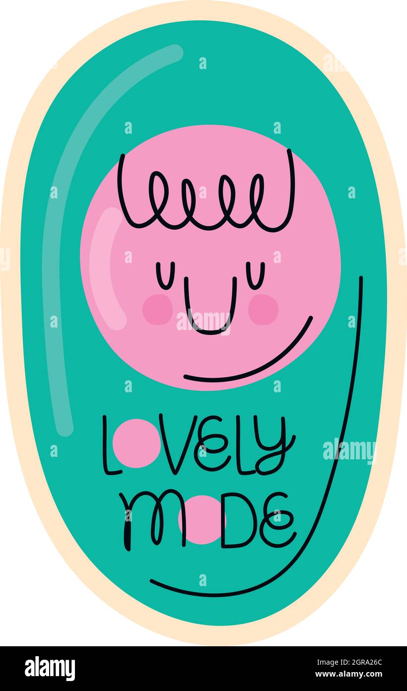 lovely mode sticker Stock Vector Image & Art - Alamy