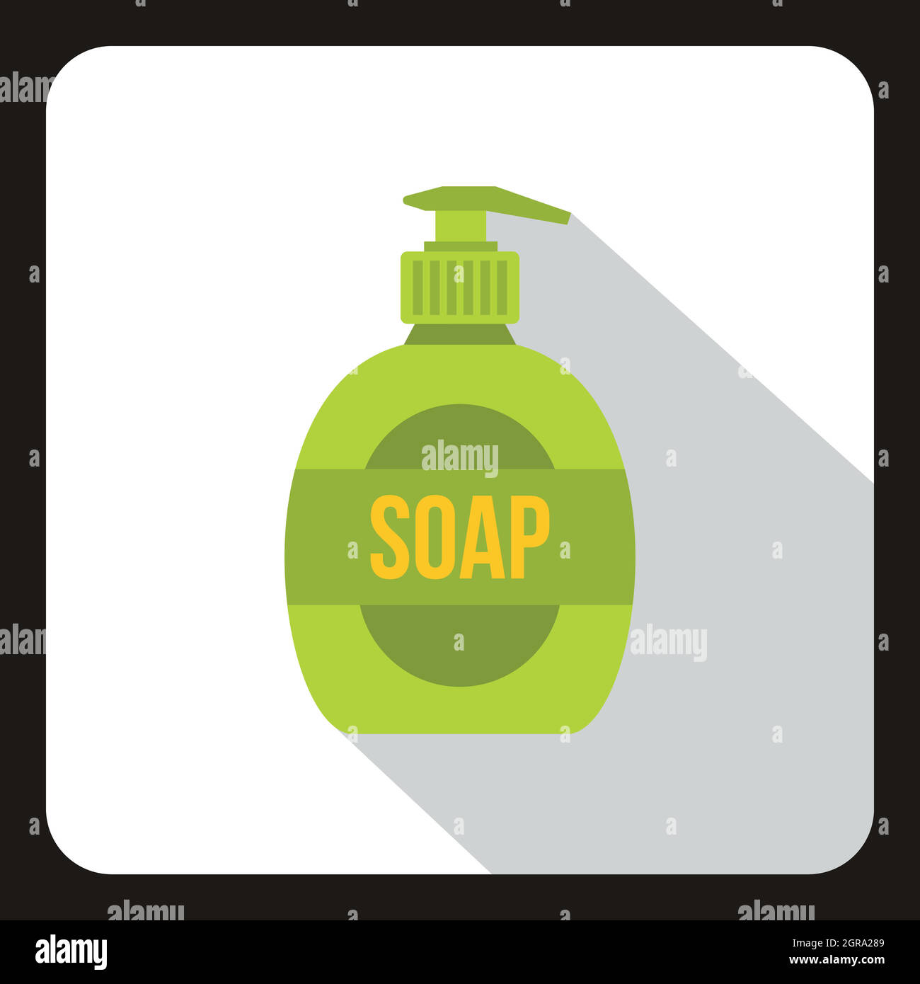 Dispenser soap icon flat Stock Vector Images - Alamy