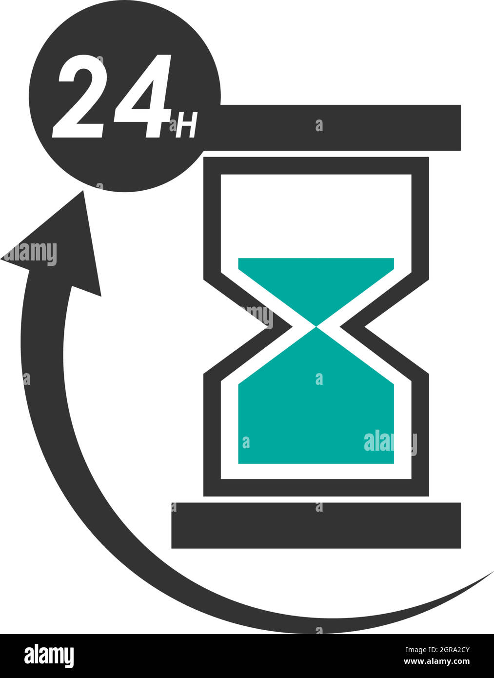 24 hour clock Stock Vector Images - Alamy