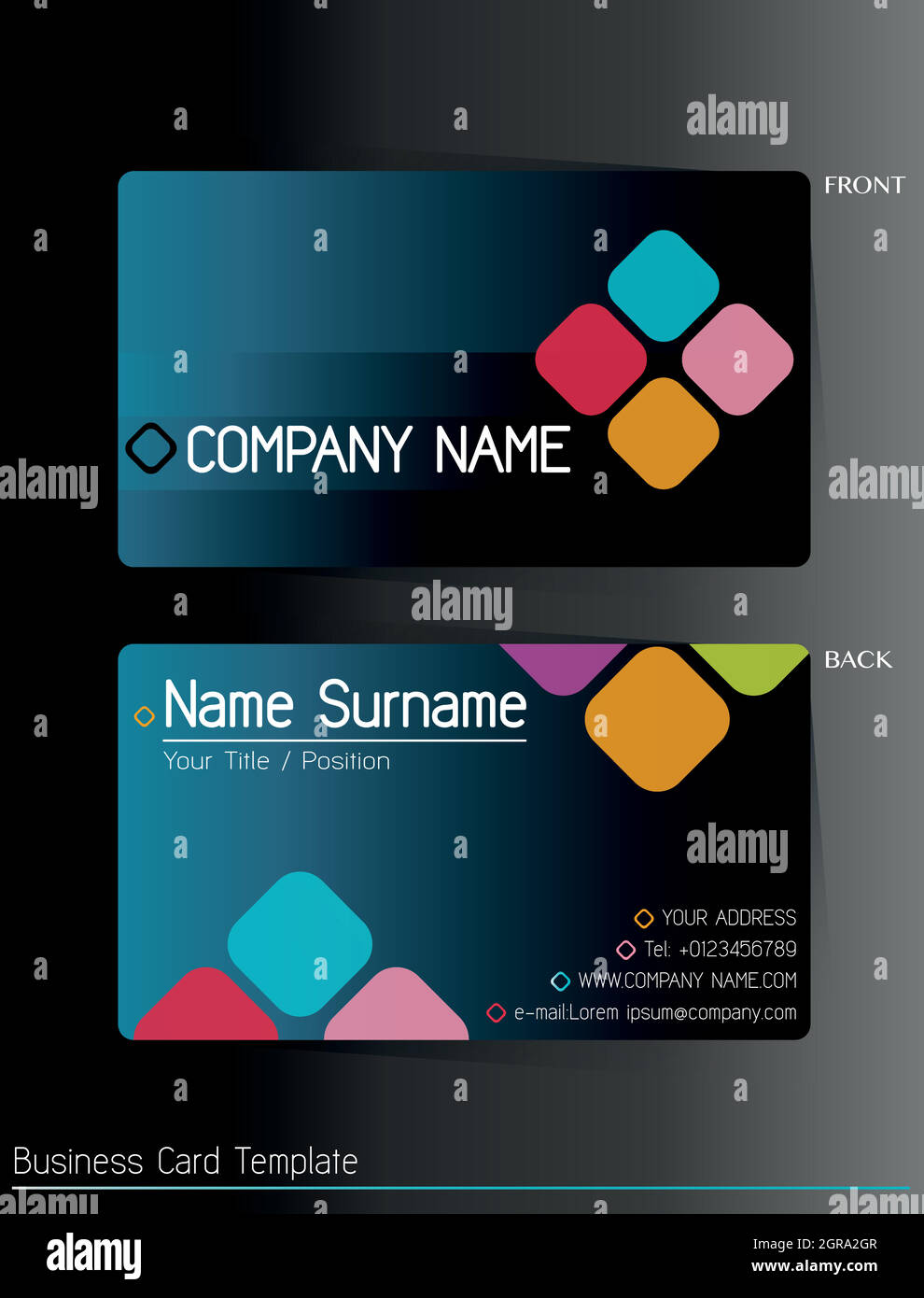 A business card template Stock Vector Image & Art - Alamy