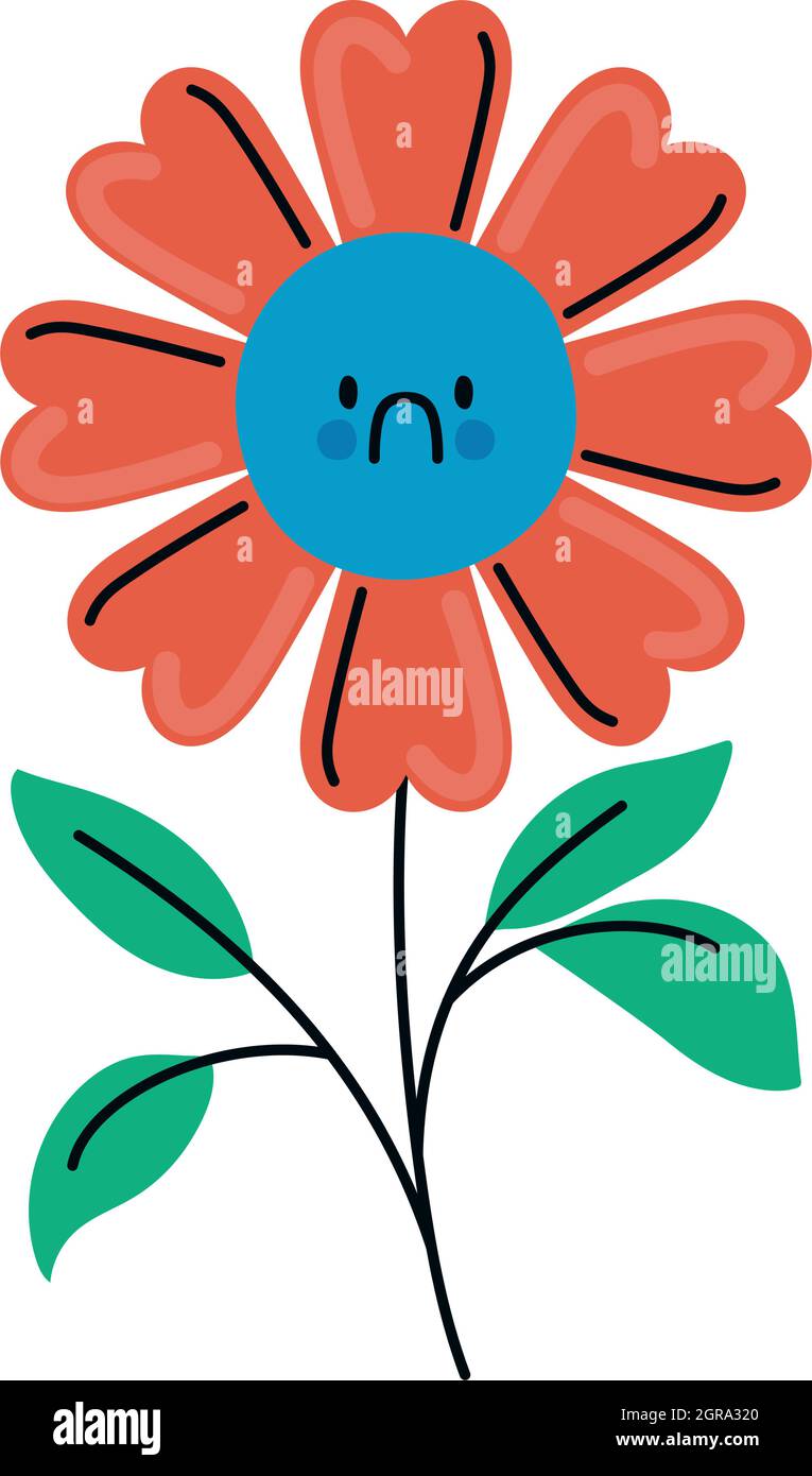 sad flower illustration Stock Vector Image & Art - Alamy