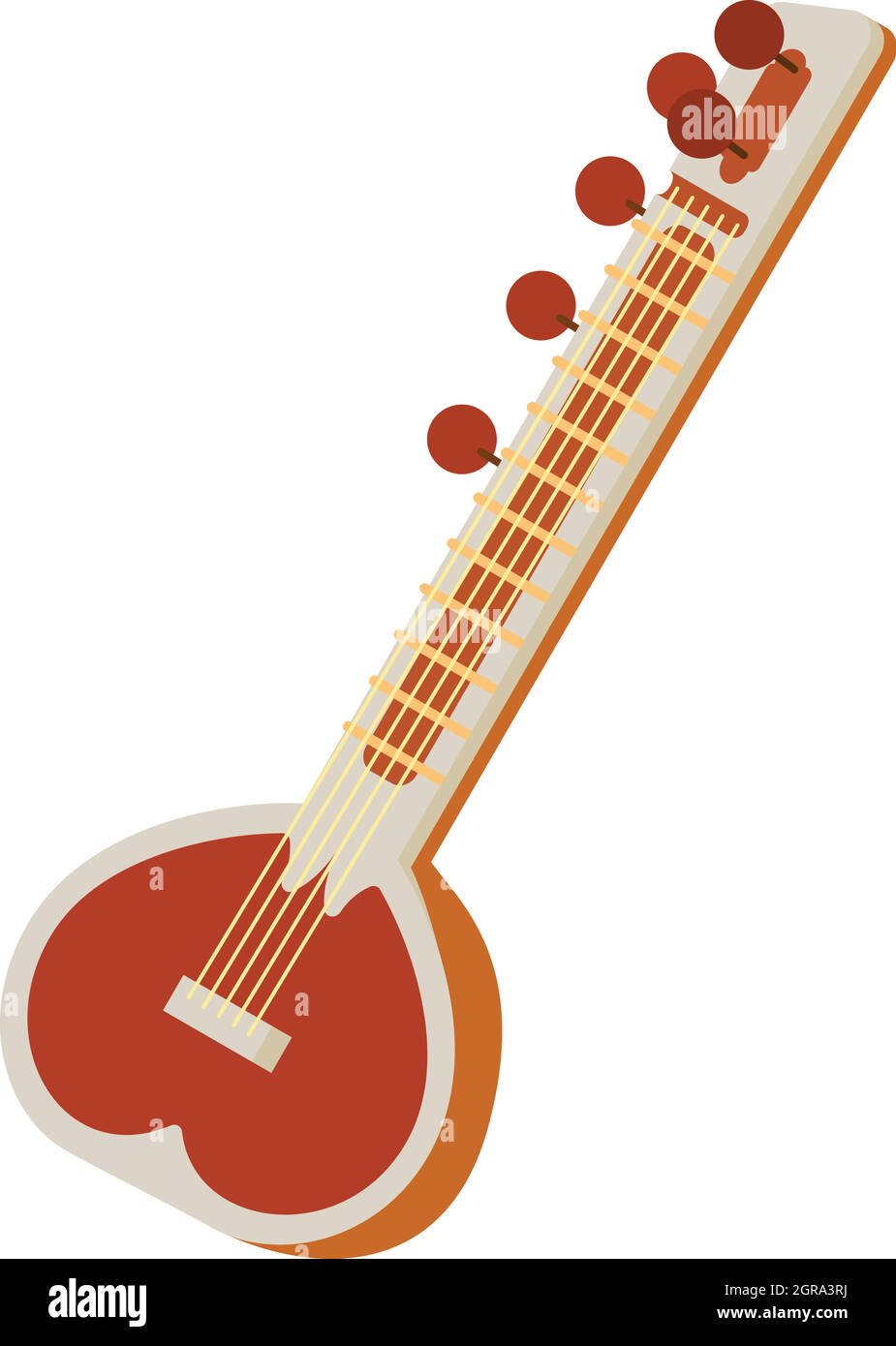 Sitar icon, cartoon style Stock Vector Image & Art - Alamy