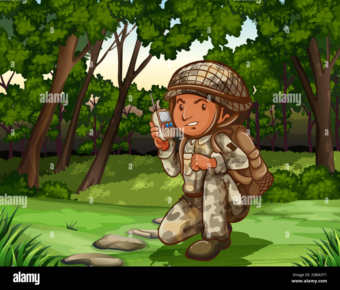 Male soldier in camouflage Stock Vector Images - Alamy