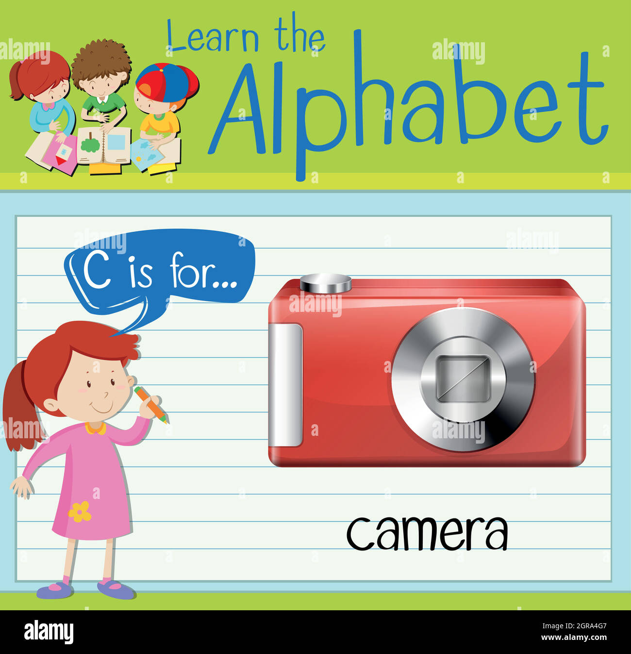 Flashcard letter C is for camera Stock Vector Image & Art - Alamy
