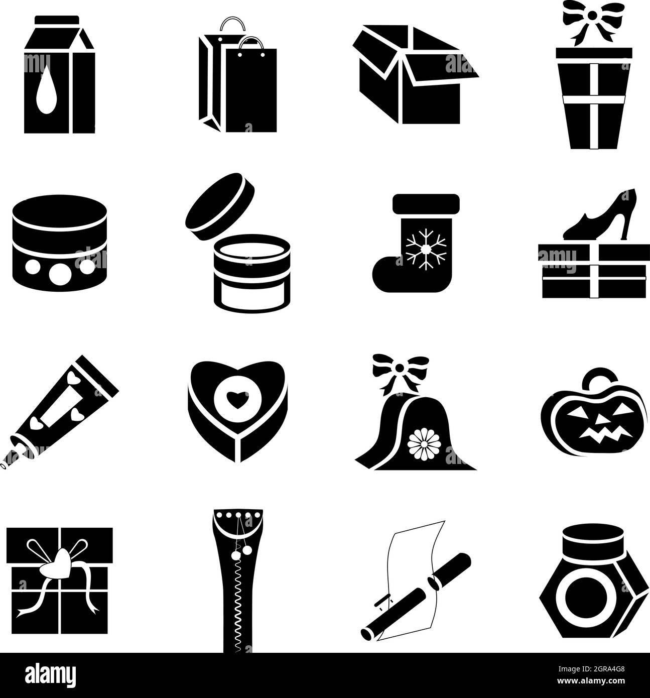 Present holiday packaging simple Cut Out Stock Images & Pictures - Alamy