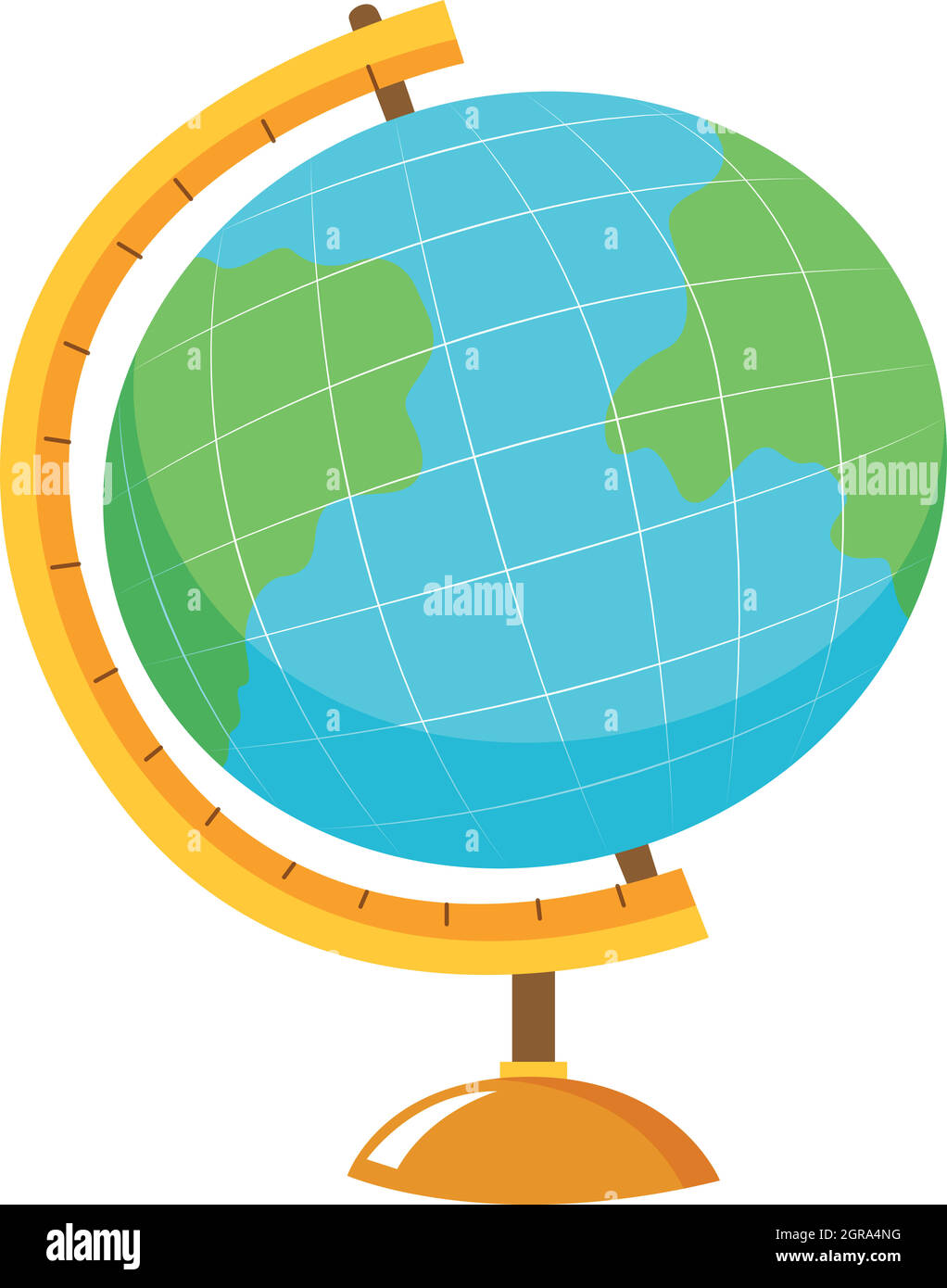 Globe with stand on white background Stock Vector Image & Art - Alamy