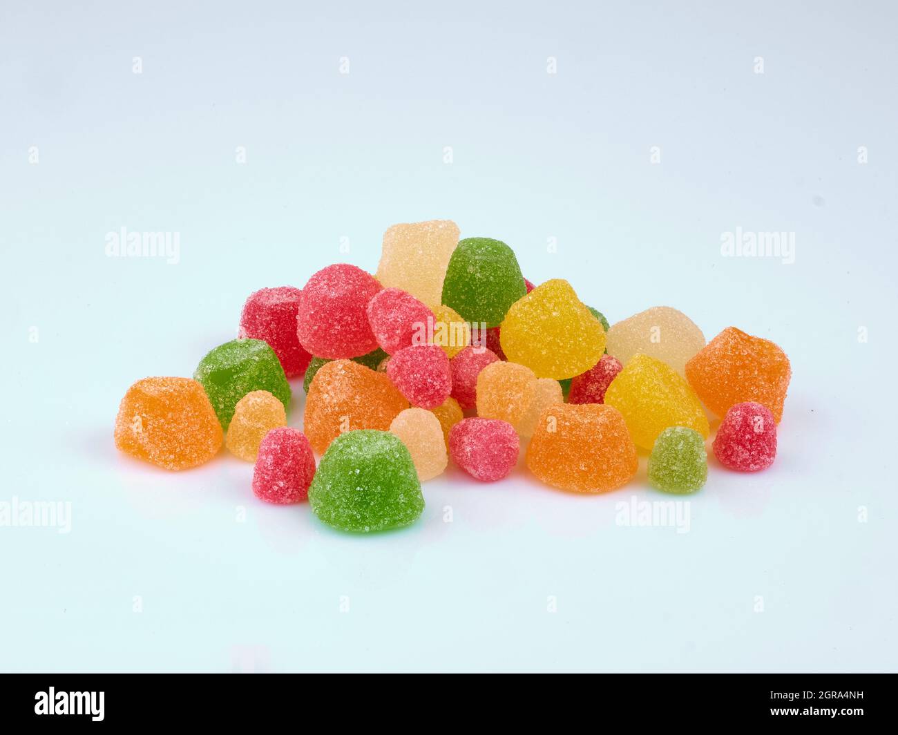 Colored gumdrops isolated on white background gummy Stock Photo - Alamy