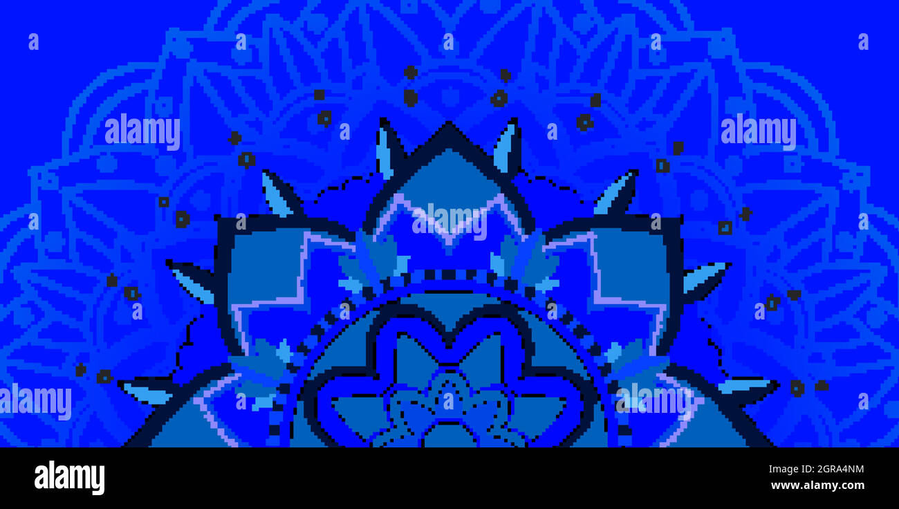 Background pattern of mandala in blue Stock Vector Image & Art - Alamy