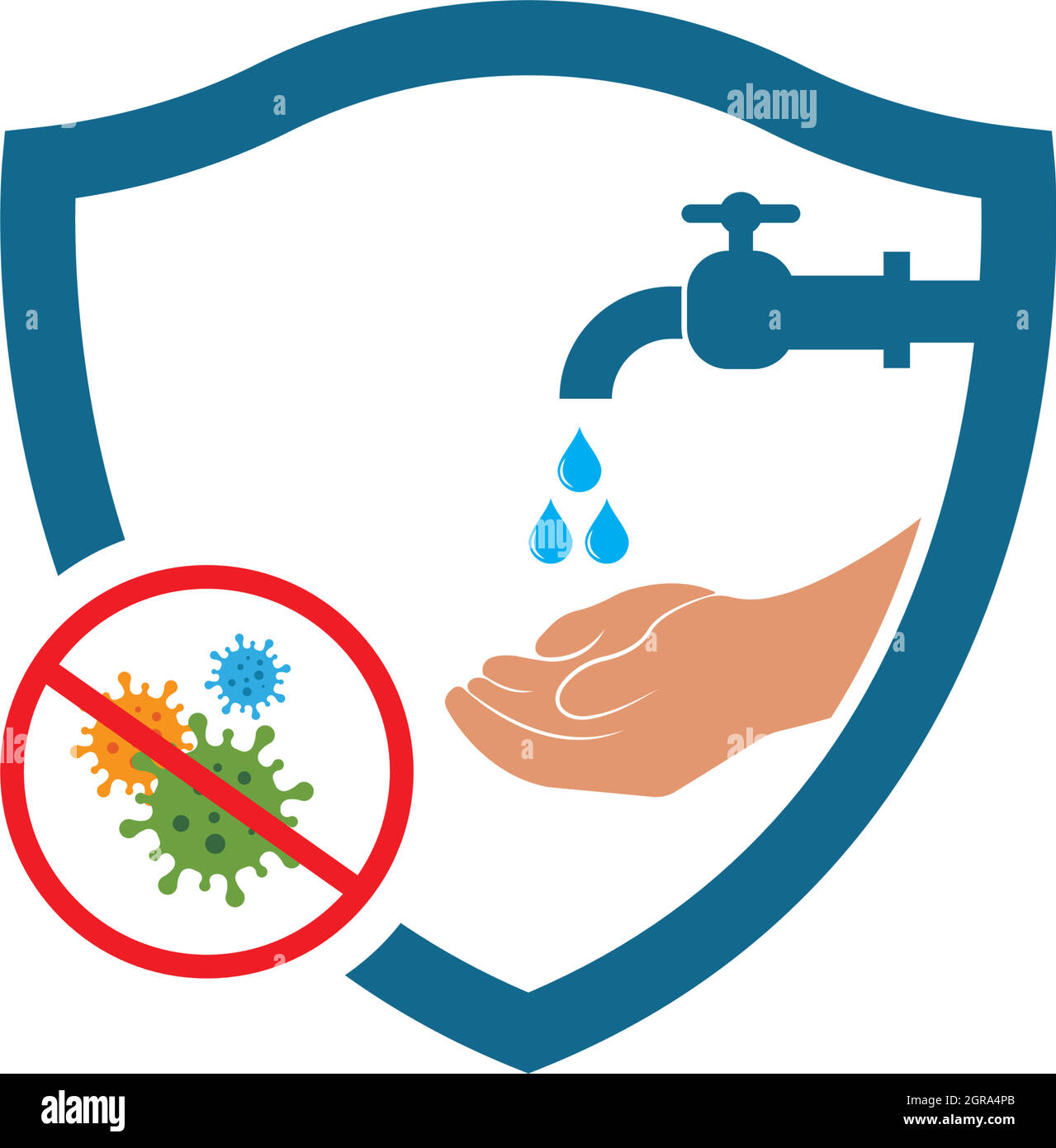 Water faucet hands washing Stock Vector Images - Alamy