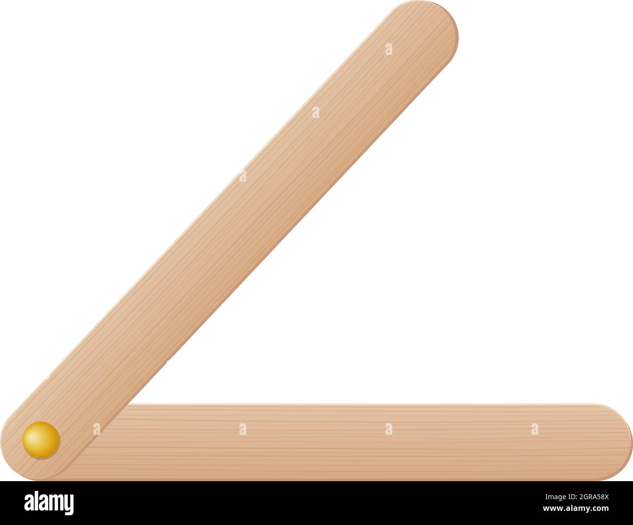 Wooden protractor on white background Stock Vector Image & Art - Alamy