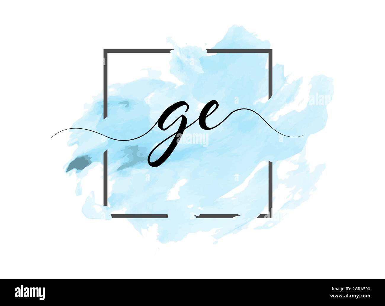 Letter e hand written logo hi-res stock photography and images - Alamy