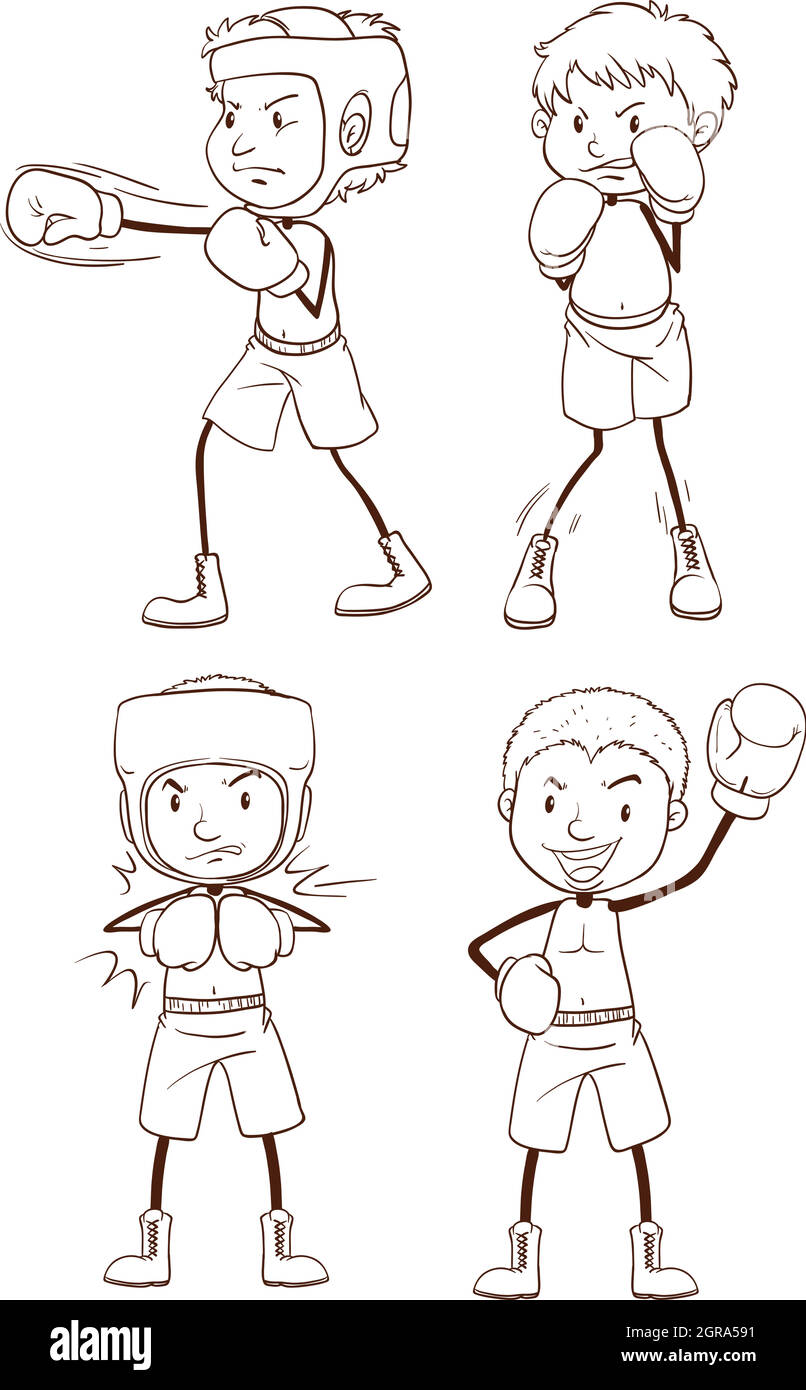 Boxers boxing Stock Vector Images - Alamy