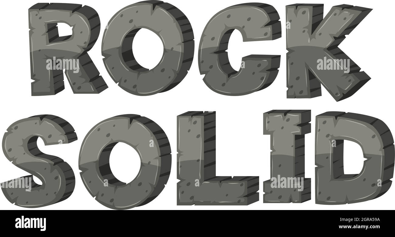 Font design for rock solid Stock Vector Image & Art - Alamy