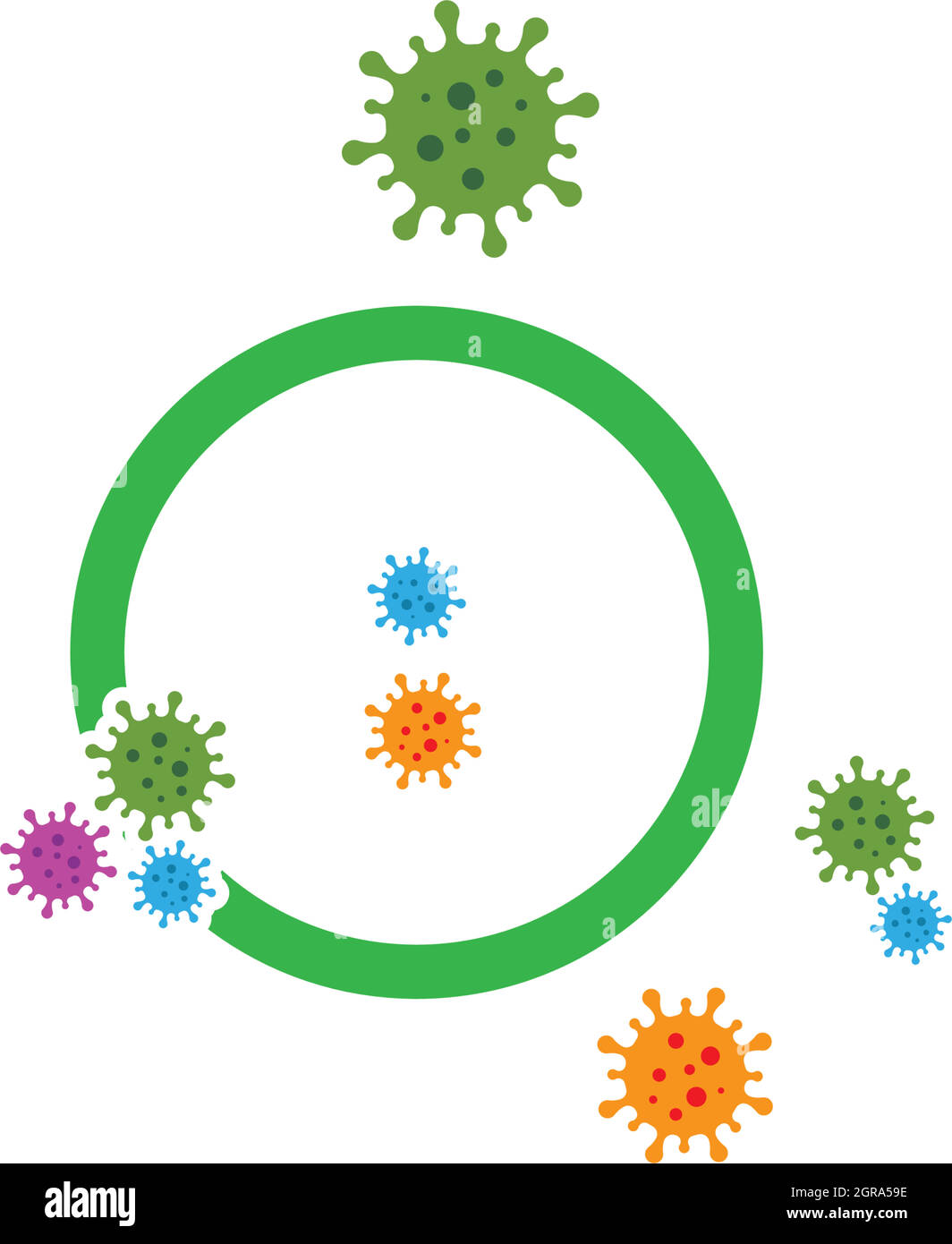 virus and bacteria icon vector illustration design Stock Vector Image ...