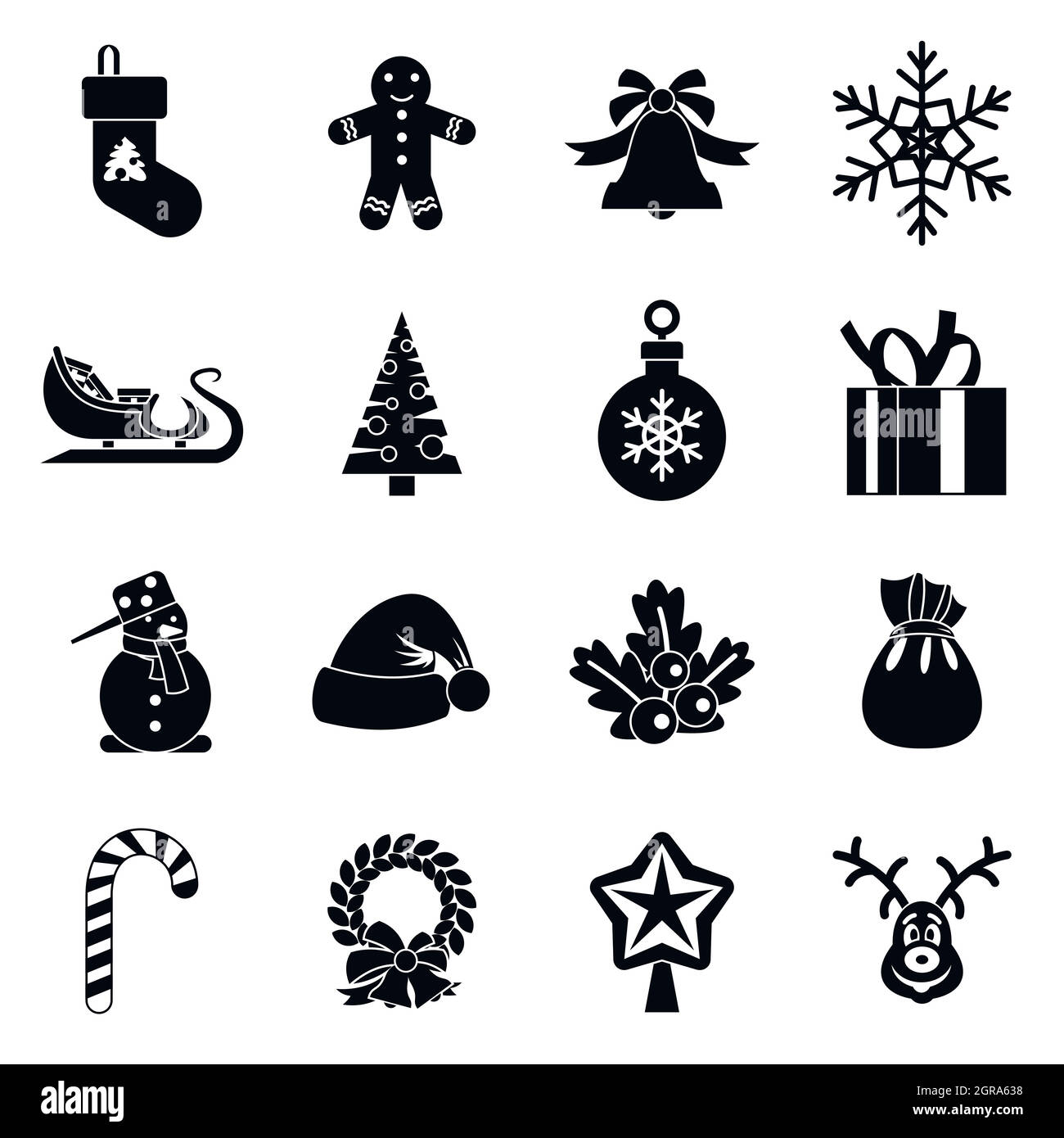 Set simple christmas tree Stock Vector Images - Alamy