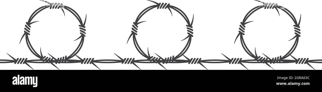 barbed wire vector illustration design Stock Vector Image & Art - Alamy