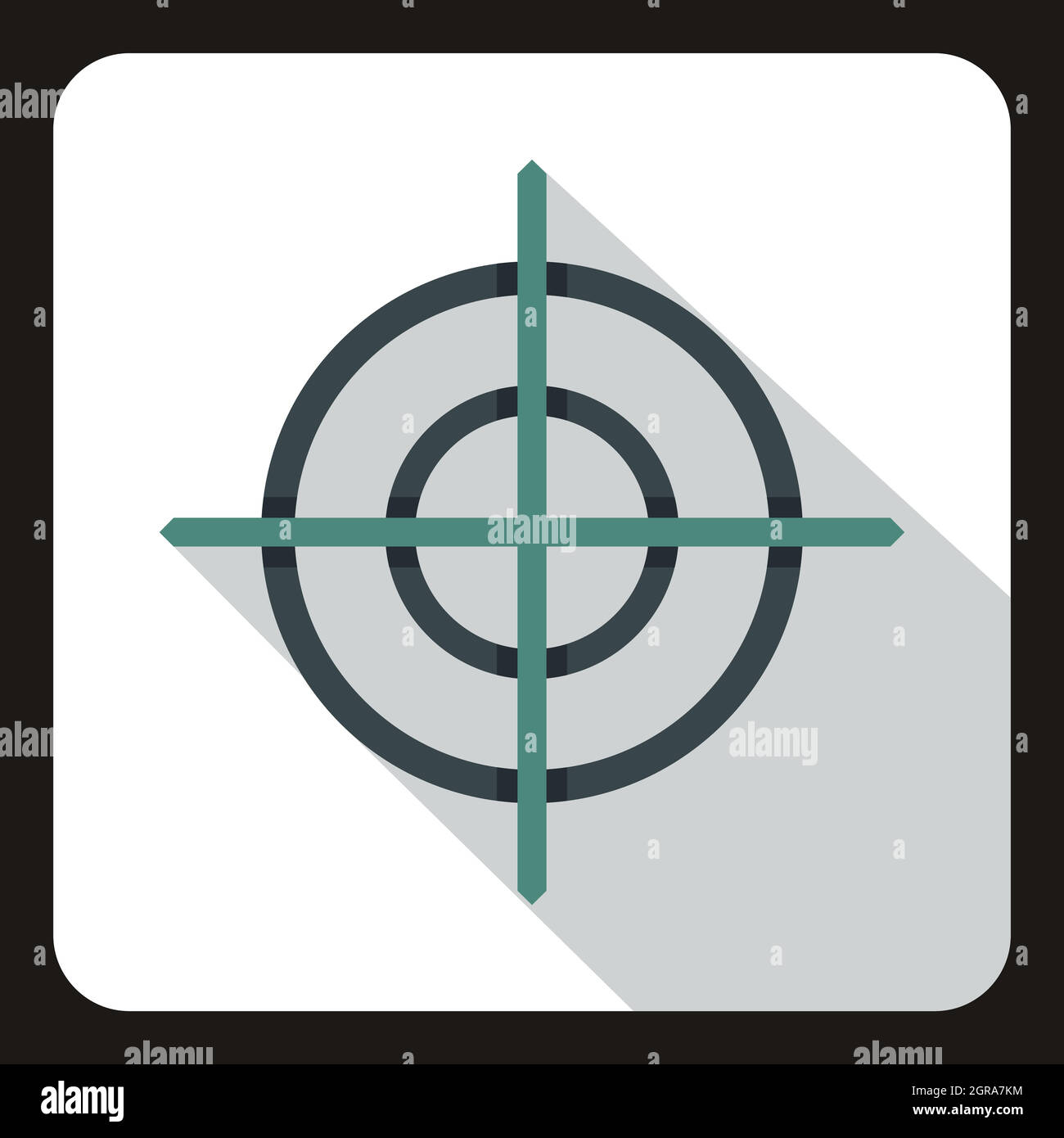 Target crosshair icon, flat style Stock Vector Image & Art - Alamy