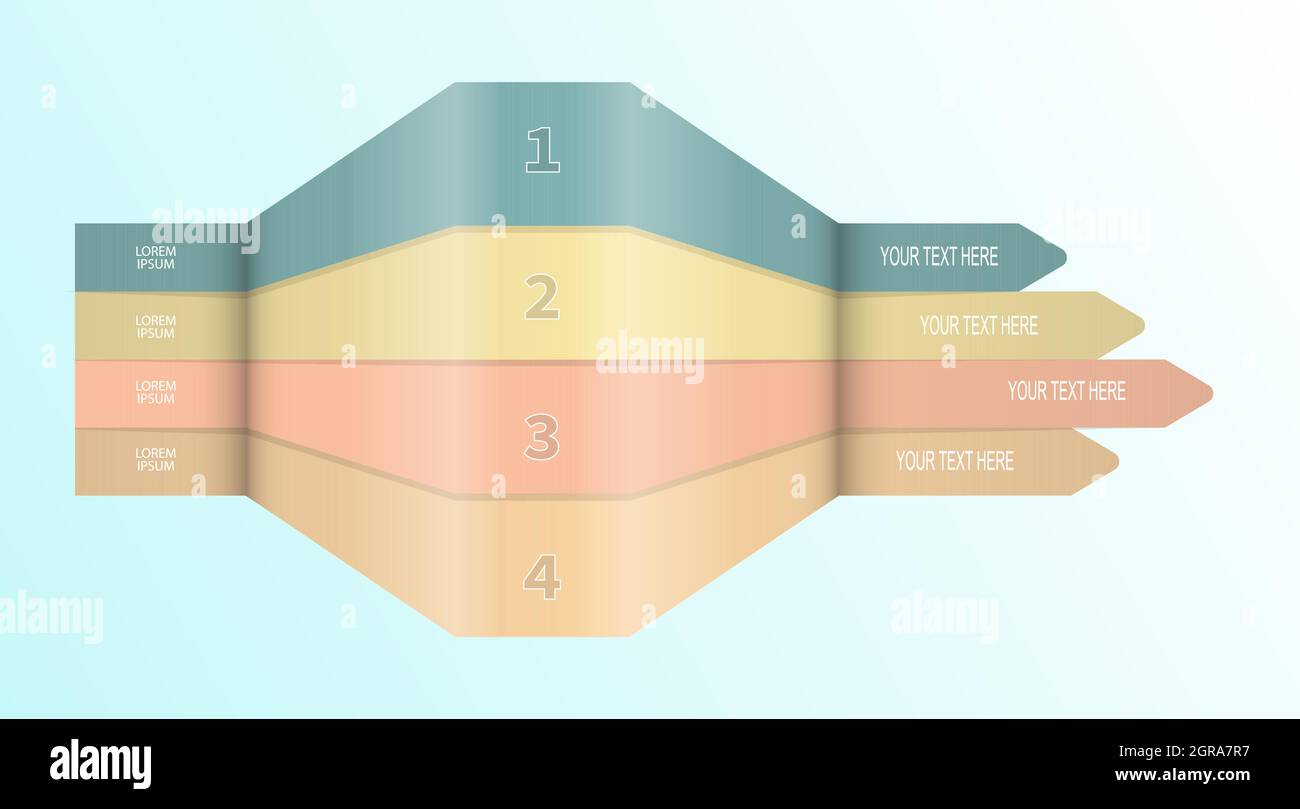Arrows of infographics. Colored arrows of different lengths for ...