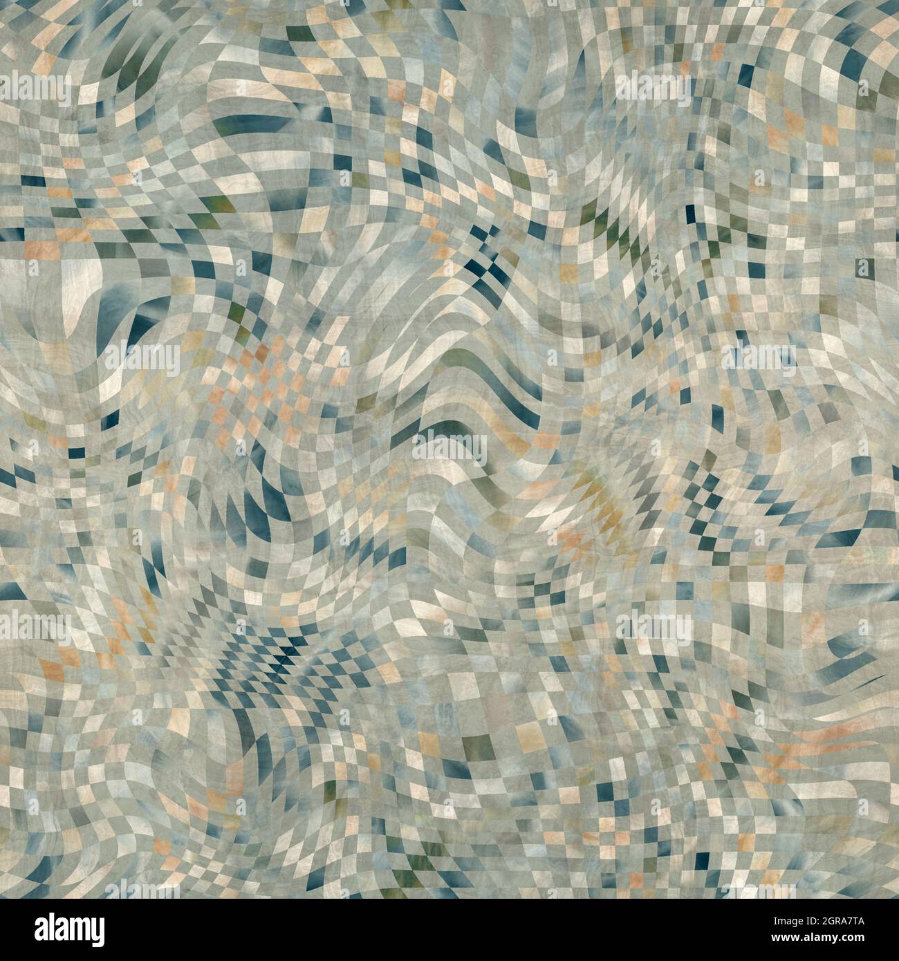 Seamless abstract wavy distorted check pattern for print Stock Photo ...