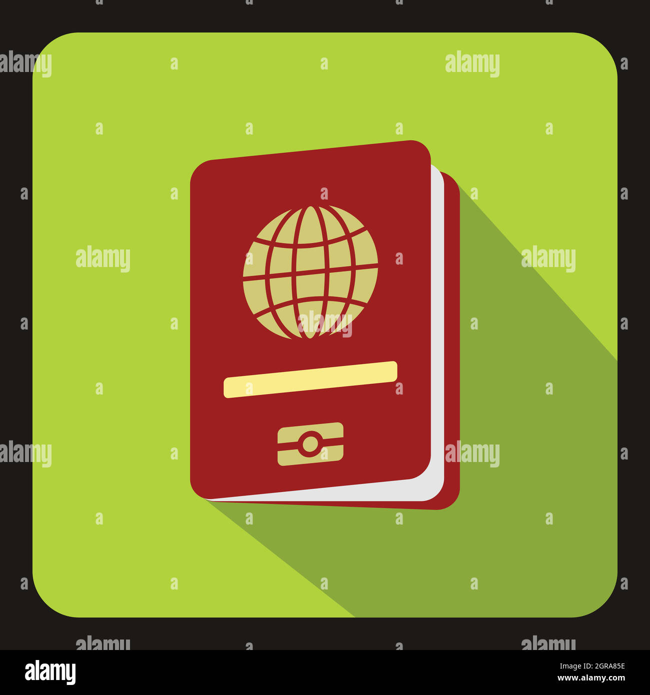 Passport icon, flat style Stock Vector Image & Art - Alamy